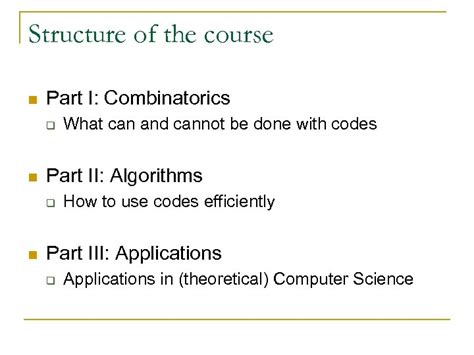 error correcting codes combinatorics algorithms and applications cse