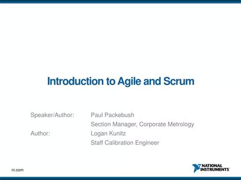 PPT Introduction To Agile And Scrum PowerPoint Presentation Free