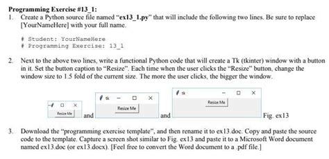 solved programming exercise 13 1 1 create a python source
