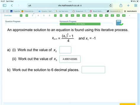 an approximate solution to an equation is found using this iterative process xₙ₊₁ xₙ ³ 1