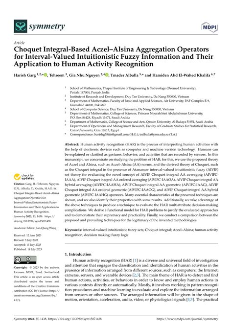 pdf choquet integral based aczel alsina aggregation operators for interval valued