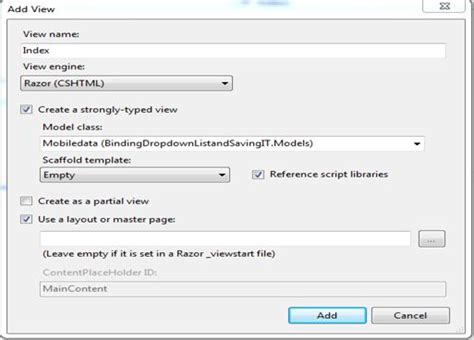 Binding Dropdownlist With Database In MVC