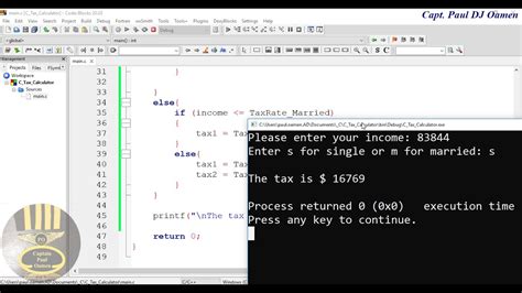 how to create a tax calculator in c programming language youtube