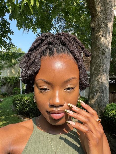 Short Locs Hairstyles Baddie Hairstyles Black Girls Hairstyles Black Girl Natural Hair