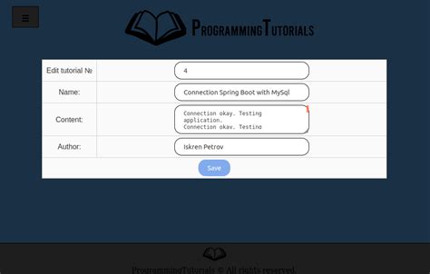GitHub Iskrenpetrov ProgrammingTutorials SpringBoot DataJPA MySql