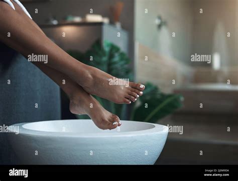 Ending Off Her Massage With A Pedicure Closeup Shot Of An Unrecognisable Woman Getting A Foot