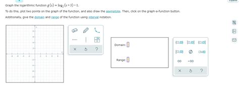 solved espanol graph the logarithmic function g x log2