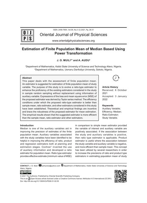 pdf estimation of finite population mean of median based using power transformation