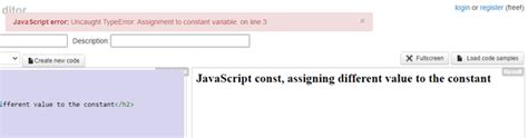 javascript constants syntax and examples of javascript constants