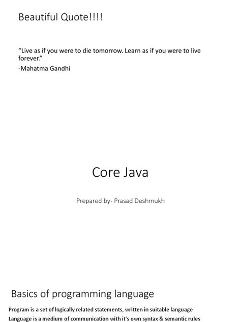 core java pdf java programming language inheritance object oriented programming