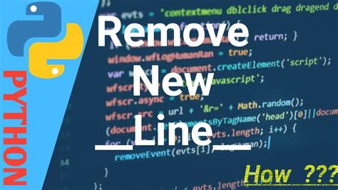 How To Remove New Line In Python Language Python Tutorial Education