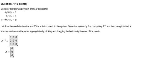solved question 7 [10 points] consider the following system