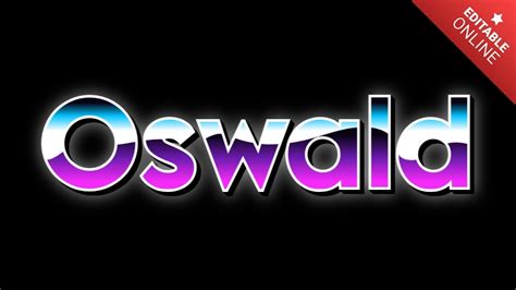 Oswald Text Style Effects Generator