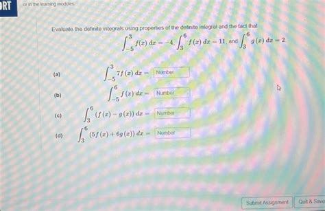 Solved Evaluate The Definite Integrals Using Properties Of Chegg