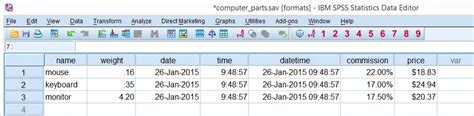 Spss Datetime Variables Basics