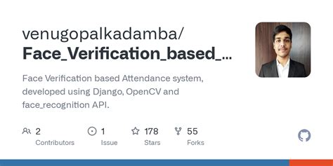 Github Venugopalkadamba Face Verification Based Attendance System