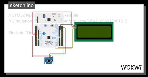 ST Nucleo LCD I2C Copy Wokwi ESP32 STM32 Arduino Simulator