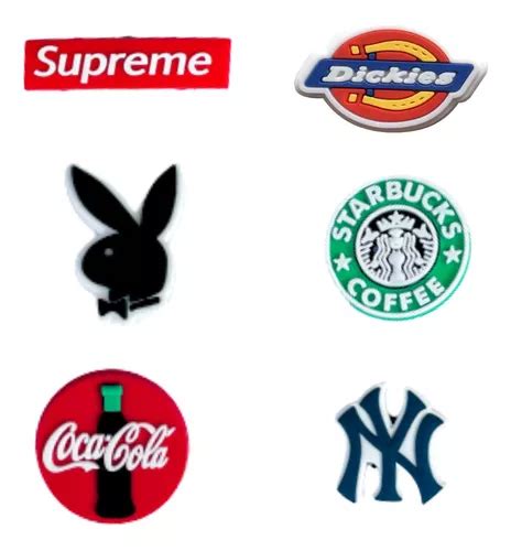 Kit Com 6 Pins Botons Para Crocs Logo Marcas Famosas Parcelamento Sem Juros