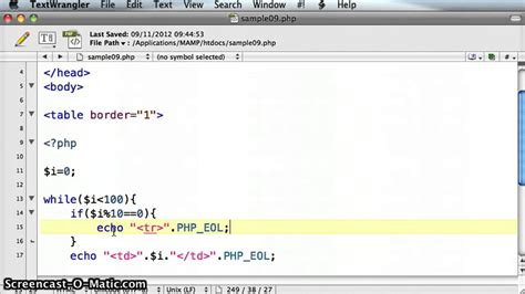 PHP Create HTML Table With A While Loop Tutorial 09 3 YouTube