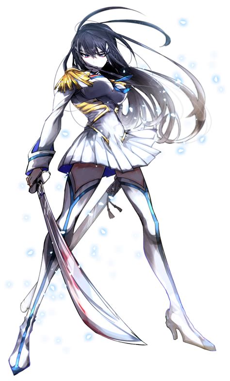 Safebooru 1girl Artist Request Black Hair Blue Eyes Boots Breasts Epaulettes Eyebrows Hair