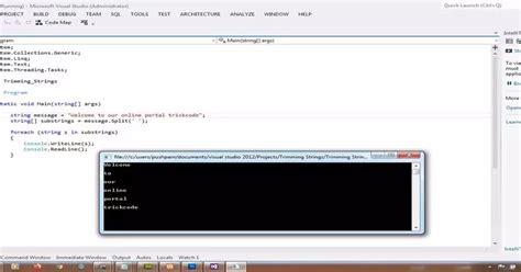 string split method with example in c trickcode free source code download and tutorials trickcode