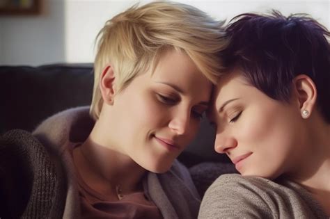 Premium Ai Image Lovely Lesbian Couple Having A Good Time Practicing Mindfulness Meditation