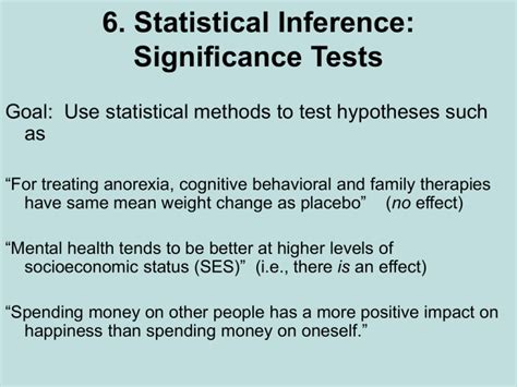 6 significance tests