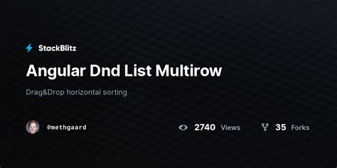 Angular Dnd List Multirow StackBlitz