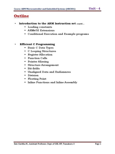 outline unit 4 pdf subroutine pointer computer programming