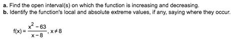 solved find the open interval s on which the function is