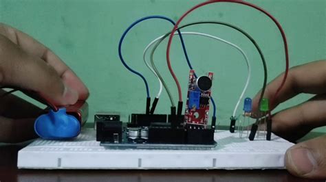 clap on clap off of led using arduino uno and sound sensor module youtube