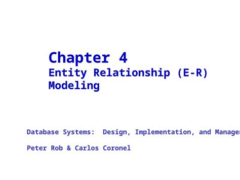 Ppt Chapter Entity Relationship E R Modeling Dokumen Tips