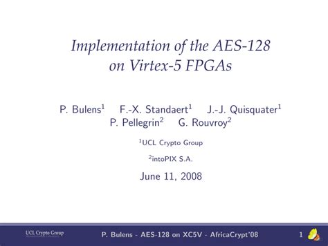 pdf implementation of the aes 128 on virtex 5 fpgas