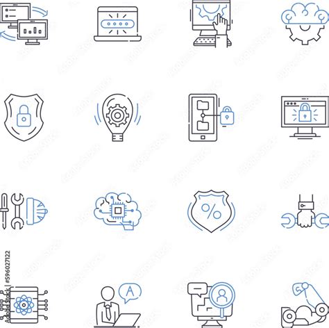 Terminal Line Icons Collection Commands Shell Prompt Interface