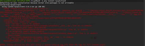 Ошибка при установке mysqlclient python