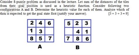 solved consider 8 puzzle problem as discussed in the
