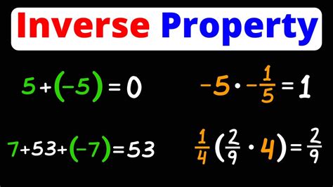 inverse property definition examples video lesson