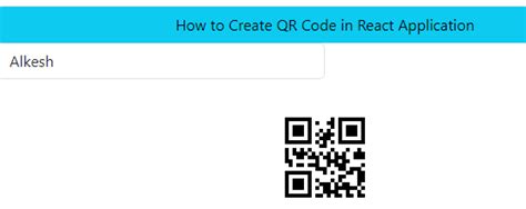 Generate Qr Code In React