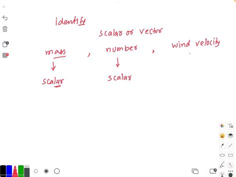 solved identify the following quantities as scalar or vector the mass of an object the