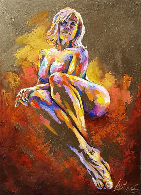Painting Touch Of Love Nude Woman By Viktoria Lapteva