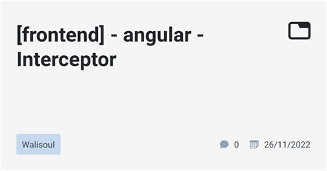Frontend Angular Interceptor Walisoul TabNews