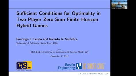 optimality in two player zero sum finite horizon hybrid games cdc 2022 youtube