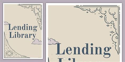 Celestial Themed Lending Library Display Poster Twinkl