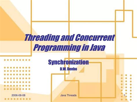Ppt Threading And Concurrent Programming In Java Powerpoint Presentation Id2917025