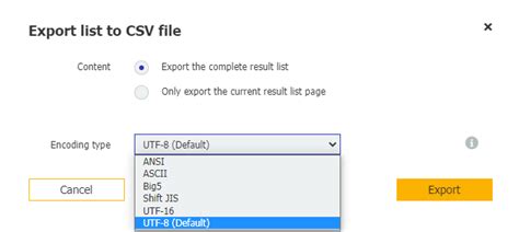 Changing Export Encoding Level DocuWare Support Portal
