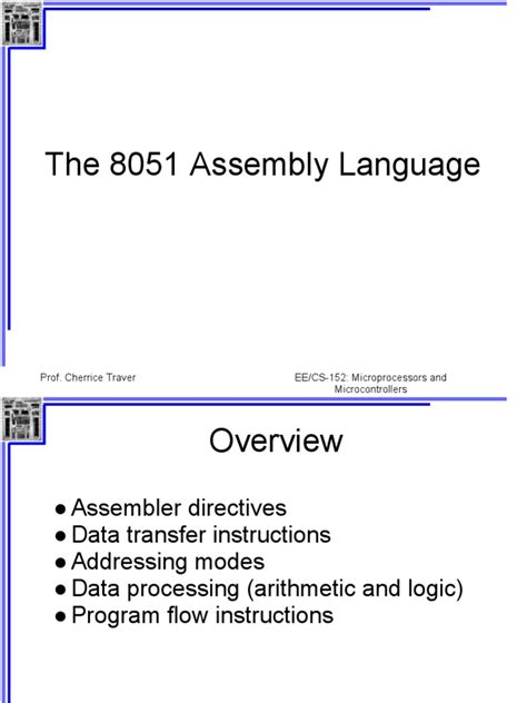 the 8051 assembly language pdf assembly language instruction set