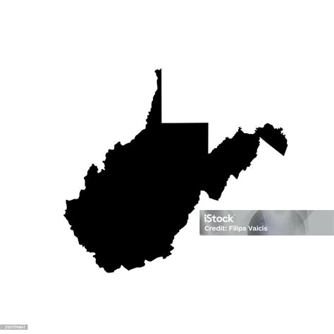 Premium West Virginia State Map Vector Flat Design Ideal For Digital And Print Projects Stock