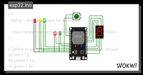 semaforo wokwi arduino and esp32 simulator