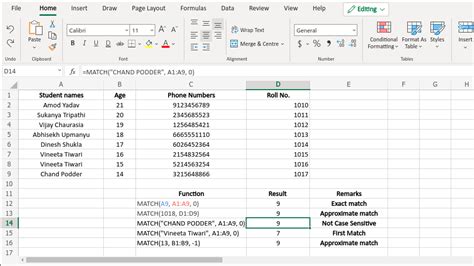 MATCH Function In Excel With Examples GeeksforGeeks