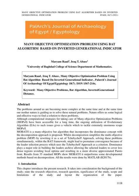 pdf many objective optimization problem using bat algorithm based on inverted generational